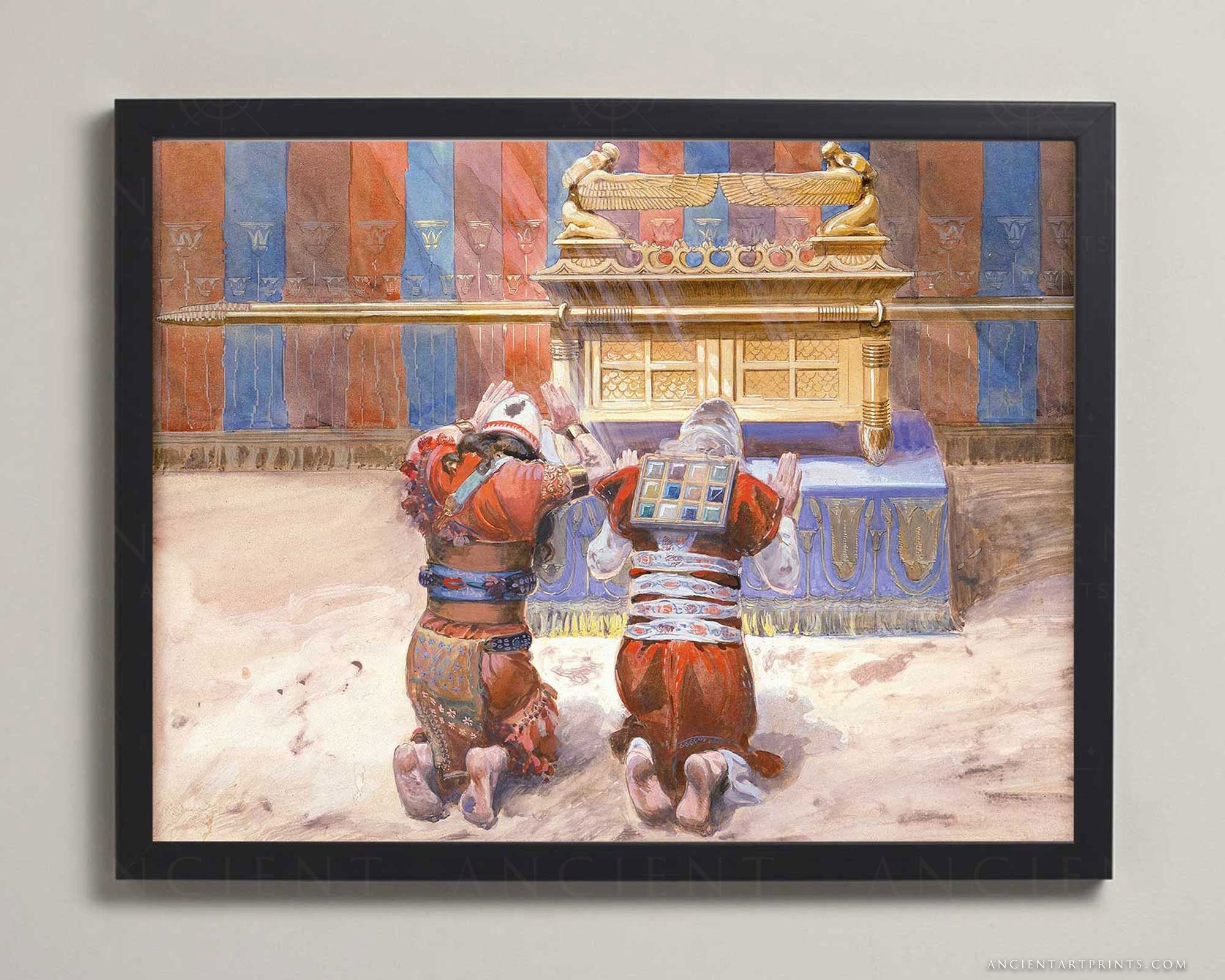 Moses & Joshua in the Tabernacle Framed Print, Canvas, Poster - Ancient ...