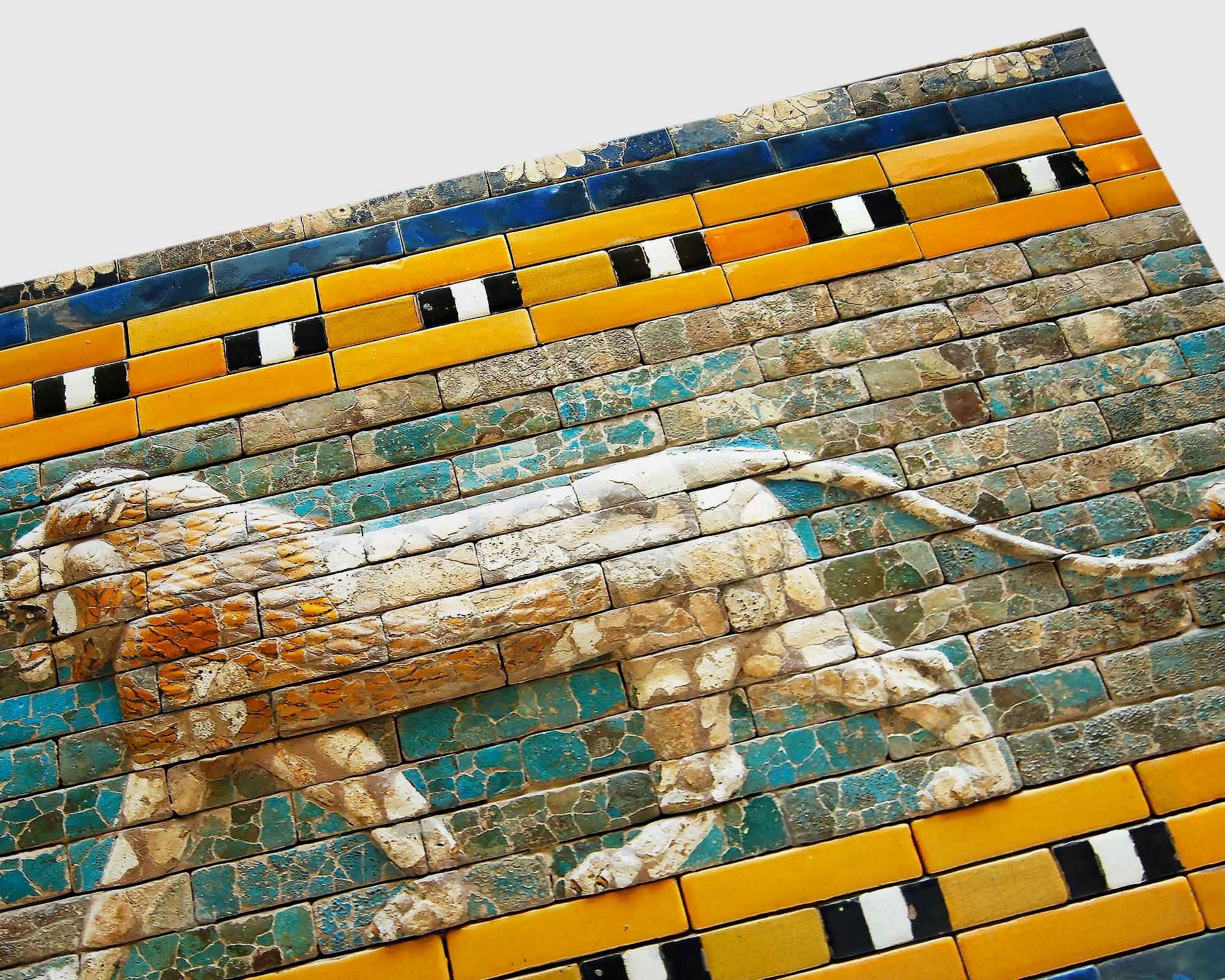 Striding Lion of Ishtar Gate Framed Print, Canvas, Poster - Ancient Art ...