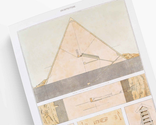 Pyramids of Giza: Engineering Sections & Details Framed Print, Canvas ...